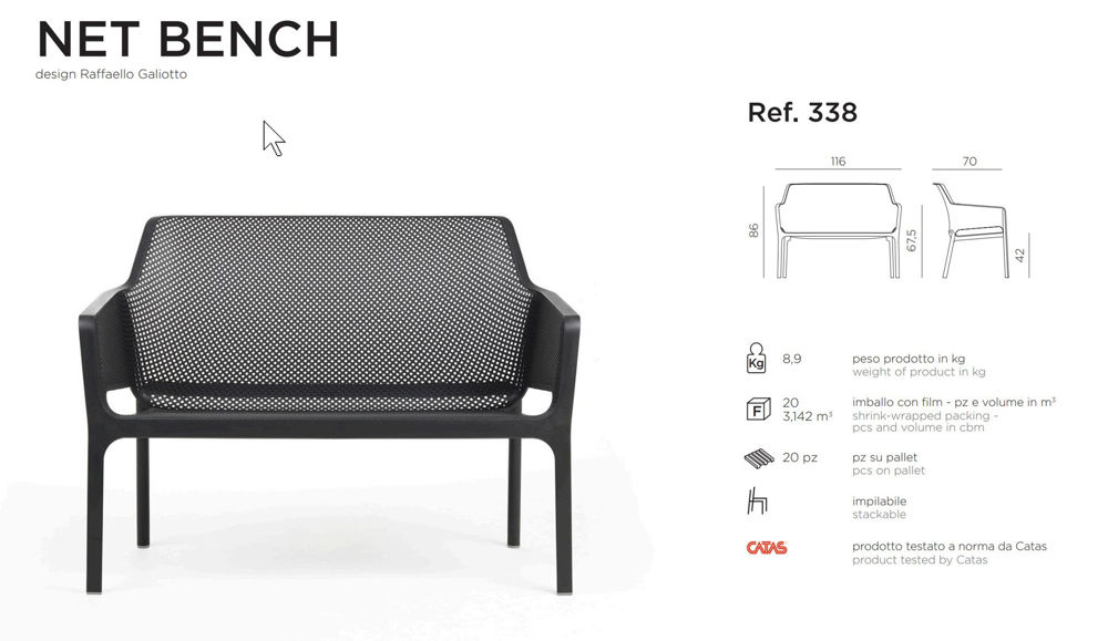 Net Bench by Nardi 2 pack price by Nardi Furniture sold by Lost Bwana ...